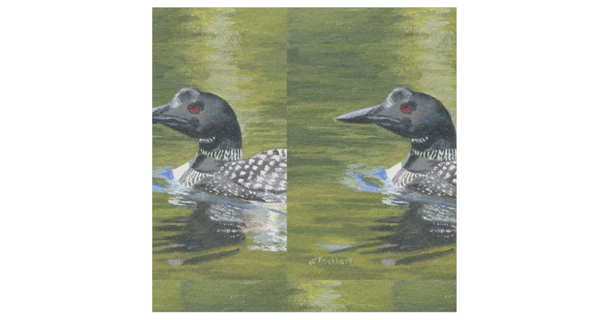 Loon Fabric | Zazzle
