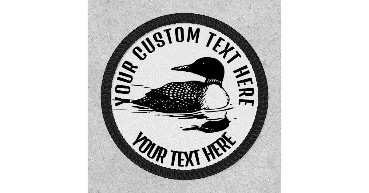 Loon Icon Logo Custom Patch | Zazzle