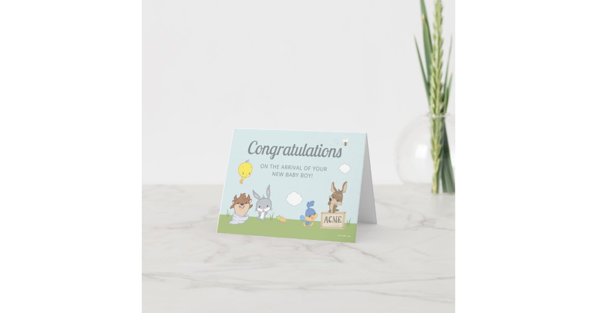 LOONEY TUNES™ Baby Shower | Congratulations Card | Zazzle
