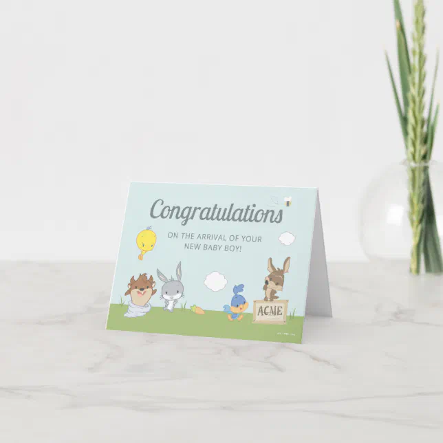 LOONEY TUNES™ Baby Shower | Congratulations Card | Zazzle