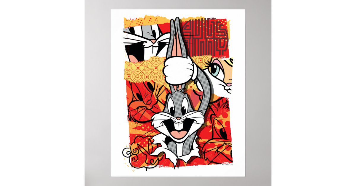 LOONEY TUNES™ | BUGS BUNNY™ Pop-up Graphic Poster | Zazzle