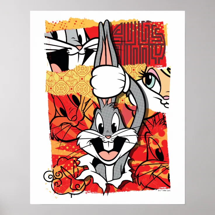 LOONEY TUNES™ | BUGS BUNNY™ Pop-up Graphic Poster | Zazzle