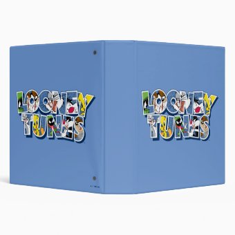 LOONEY TUNES™ Characters in Lettering 3 Ring Binder | Zazzle