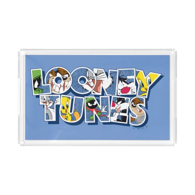 LOONEY TUNES™ Characters in Lettering Acrylic Tray | Zazzle