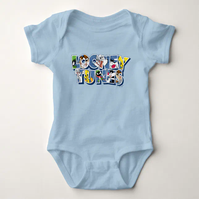 LOONEY TUNES™ Characters in Lettering Baby Bodysuit | Zazzle