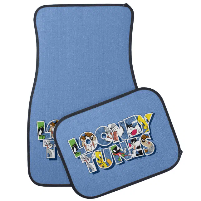 LOONEY TUNES™ Characters in Lettering Car Floor Mat | Zazzle