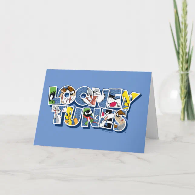 LOONEY TUNES™ Characters in Lettering Card | Zazzle