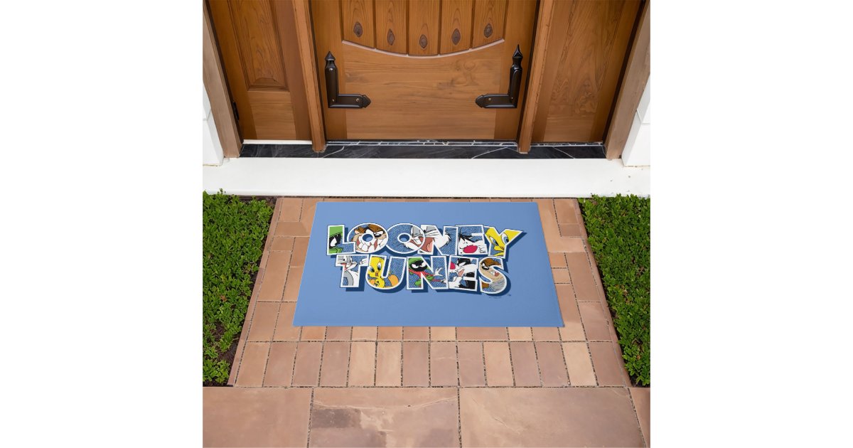 LOONEY TUNES™ Characters in Lettering Doormat | Zazzle
