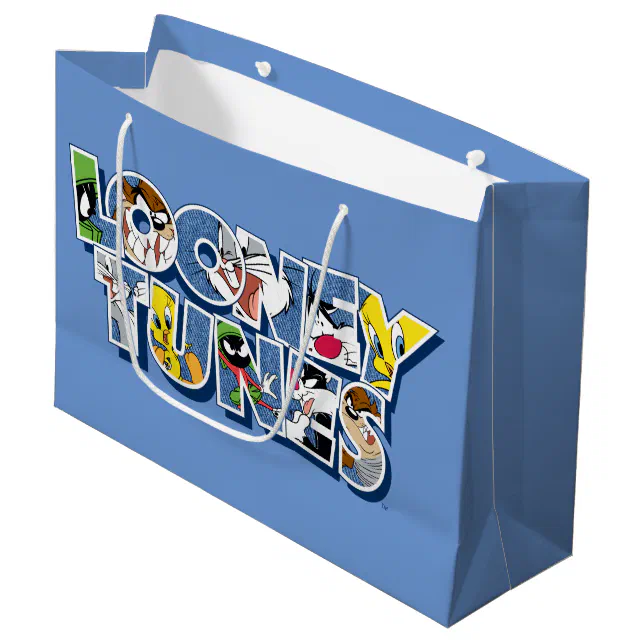 LOONEY TUNES™ Characters in Lettering Large Gift Bag | Zazzle