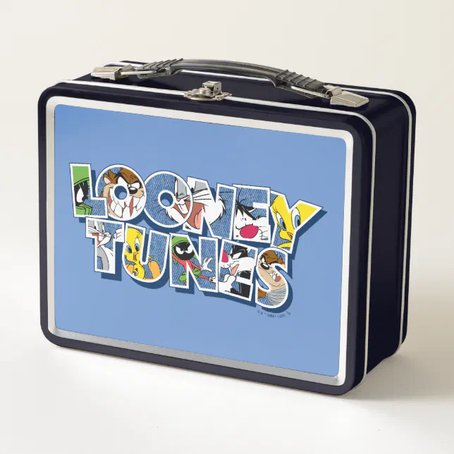 LOONEY TUNES™ Characters in Lettering Metal Lunch Box | Zazzle