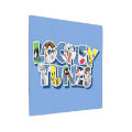 LOONEY TUNES™ Characters in Lettering Metal Print | Zazzle