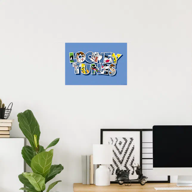 LOONEY TUNES™ Characters in Lettering Poster | Zazzle