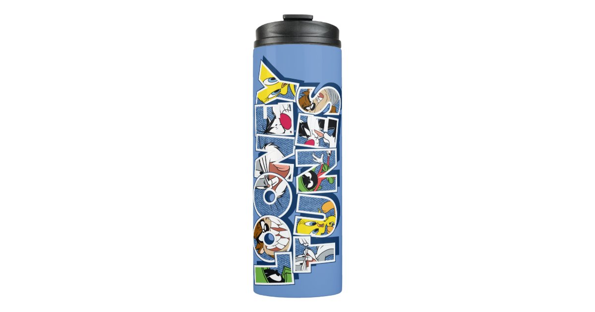 LOONEY TUNES™ Characters in Lettering Thermal Tumbler | Zazzle