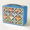 LOONEY TUNES™ Characters on Black & White Checker Metal Lunch Box | Zazzle