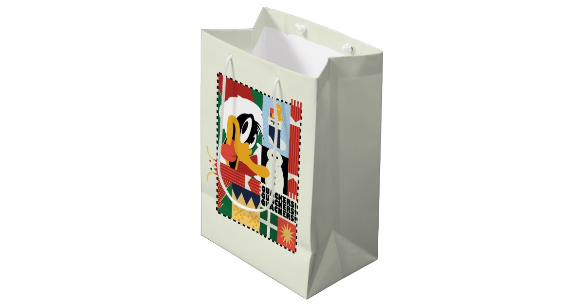 LOONEY TUNES™ DAFFY DUCK™ Holiday Quackers Medium Gift Bag | Zazzle