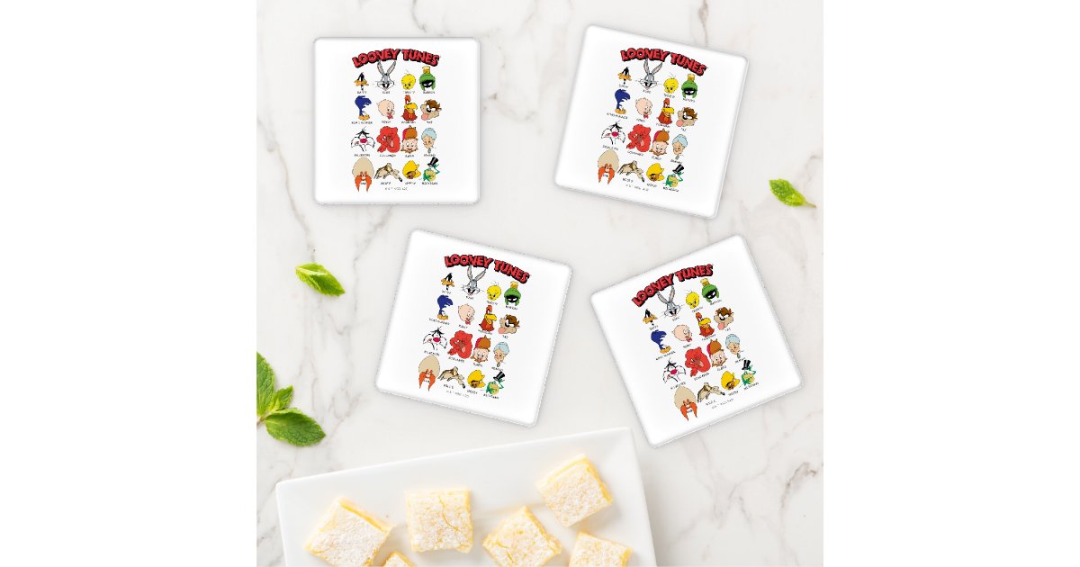 LOONEY TUNES™ Headshots Coaster Set | Zazzle