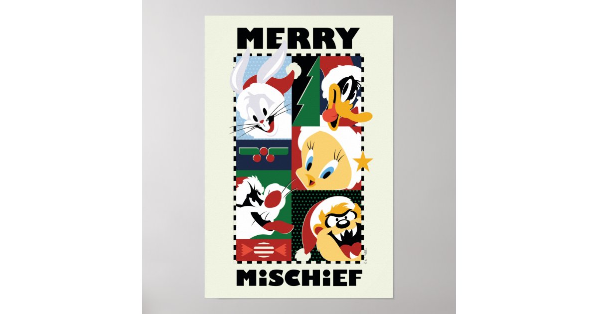 LOONEY TUNES™ Holiday Merry Mischief Poster | Zazzle