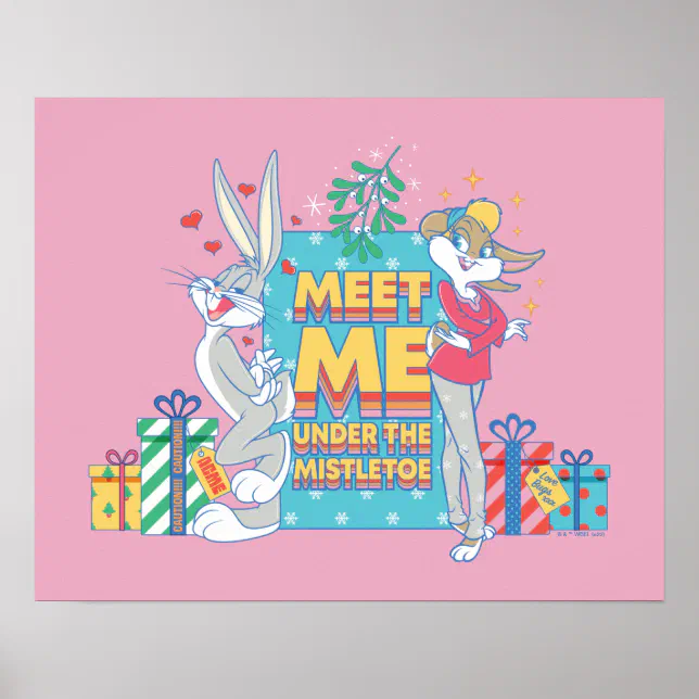 LOONEY TUNES™ | Meet Me Under the Mistletoe Poster | Zazzle