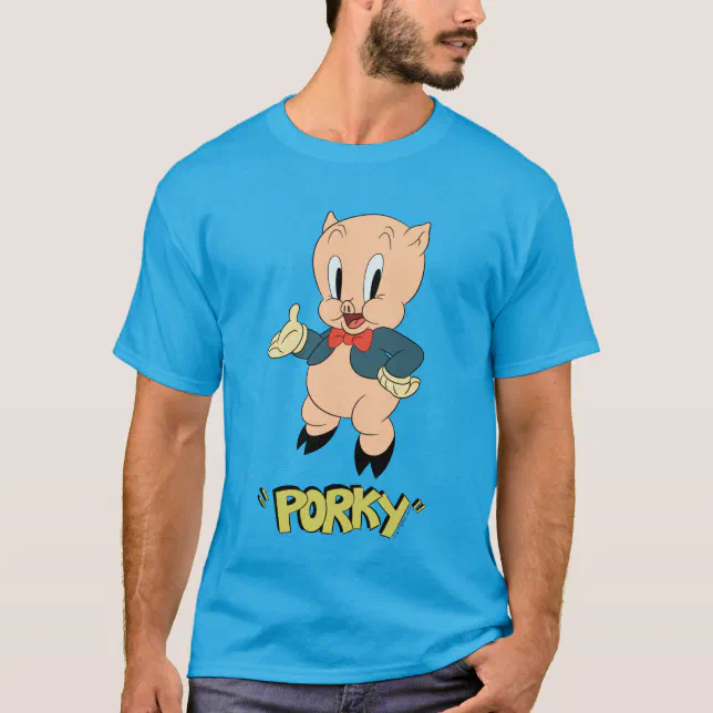 LOONEY TUNES™ Retro Laughs | Porky Pig T-Shirt | Zazzle