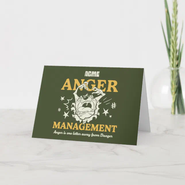 LOONEY TUNES™ |TAZ™ ACME Anger Management Card | Zazzle