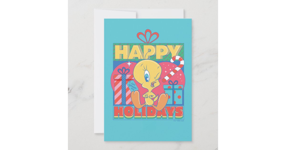 LOONEY TUNES™ | TWEETY™ Happy Holidays Note Card | Zazzle