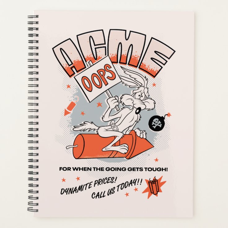 LOONEY TUNES™ | WILE E. COYOTE™ ACME Dynamite Planner | Zazzle