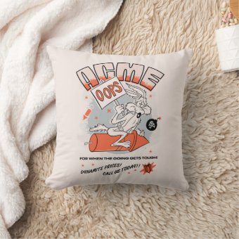 LOONEY TUNES™ | WILE E. COYOTE™ ACME Dynamite Throw Pillow | Zazzle
