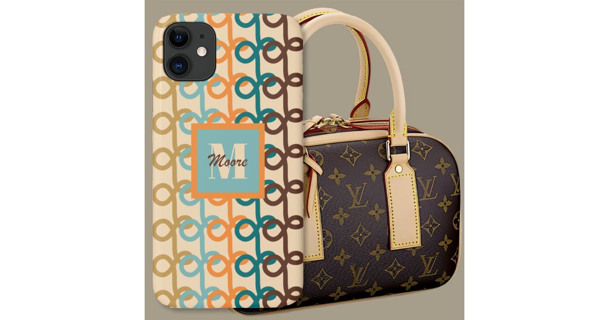 Loopy Lines - Dark Retro Phone Case | Zazzle