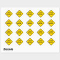 Loose Gravel Warning Sign Road Hazard Square Sticker | Zazzle