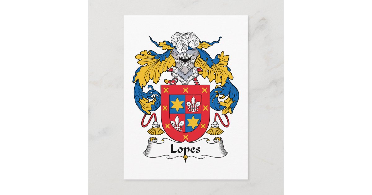 Lopes Family Crest Postcard | Zazzle