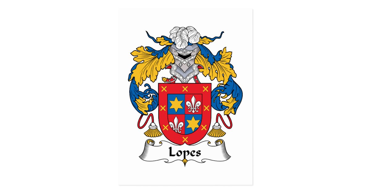 Lopes Family Crest Postcard | Zazzle.com