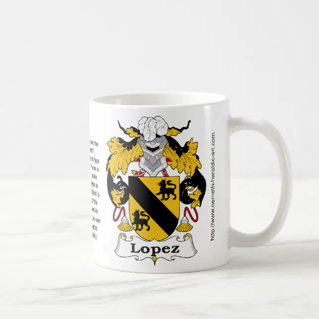 Lopez Family Crest on a mug | Zazzle