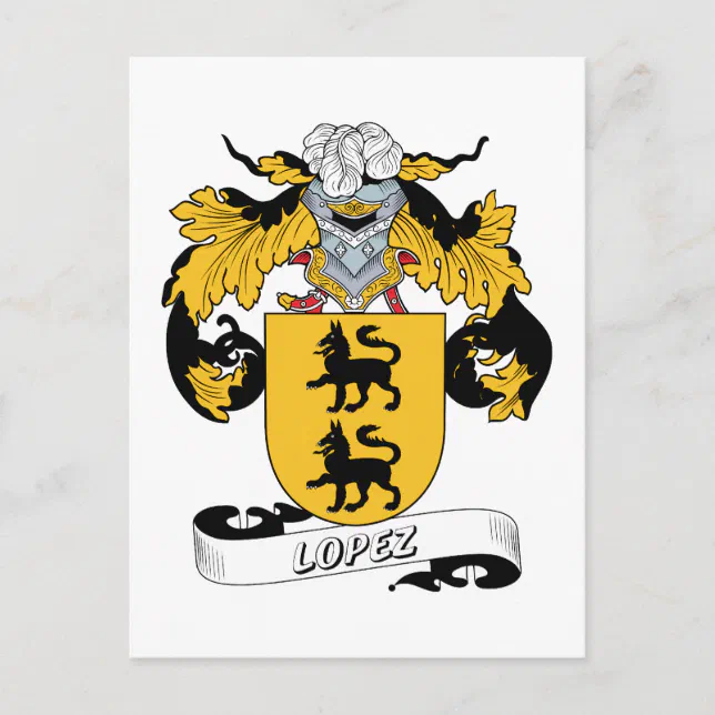 Lopez Family Crest Postcard | Zazzle