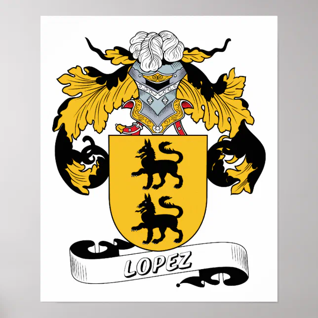 Lopez Family Crest Poster | Zazzle
