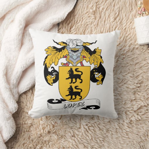 Lopez Family Crest Throw Pillow | Zazzle