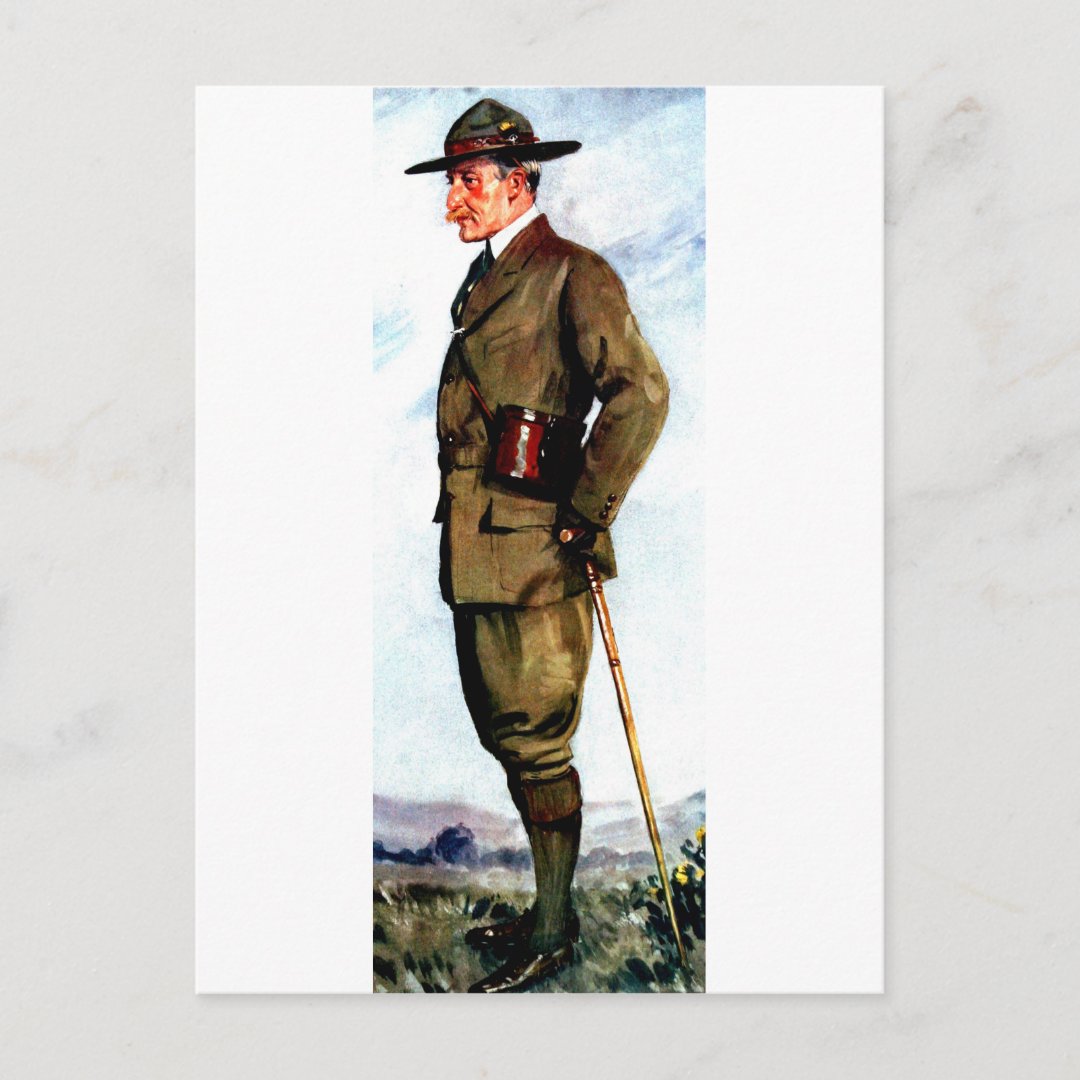 Lord Baden-Powell - Scouting Founder Postcard | Zazzle