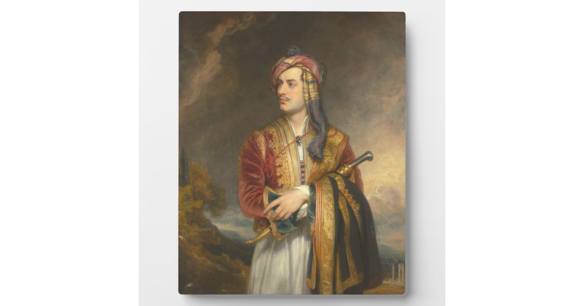Lord Byron In Albanian Dress During The Greek War Plaque | Zazzle