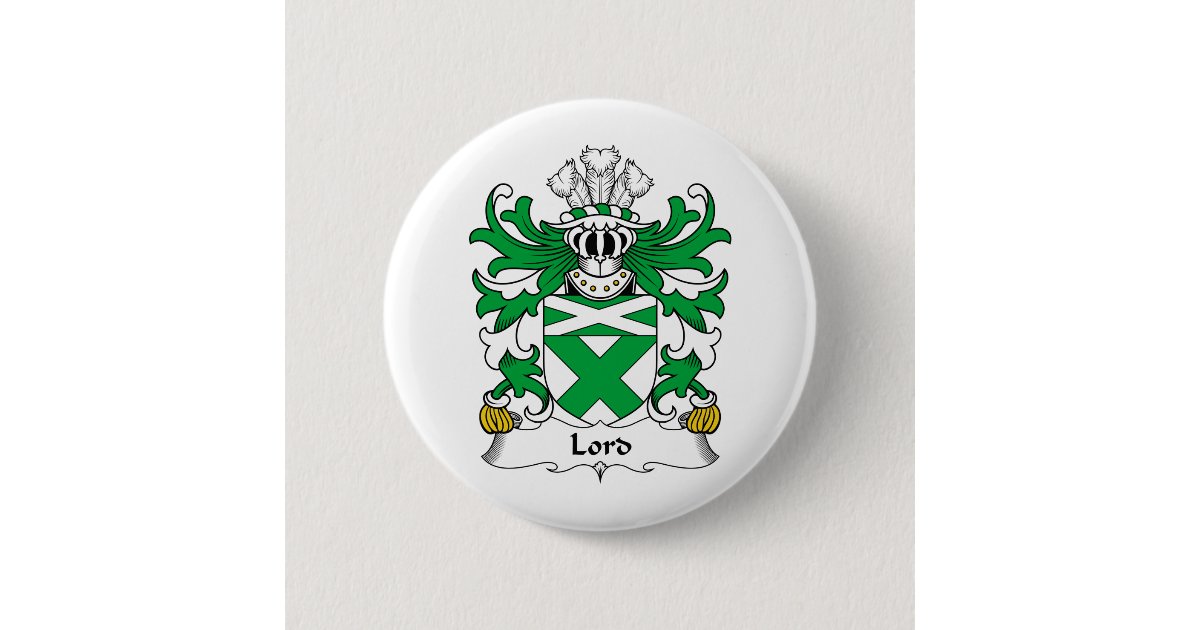 Lord Family Crest Pinback Button | Zazzle