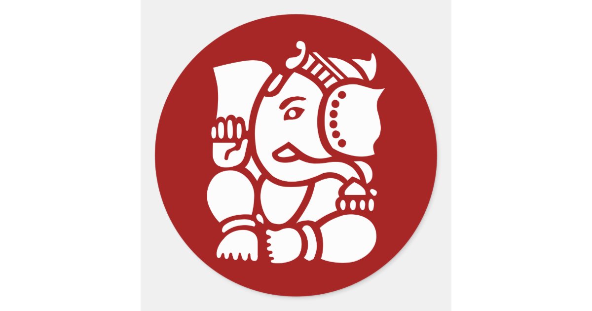 Lord Ganesha Classic Round Sticker | Zazzle