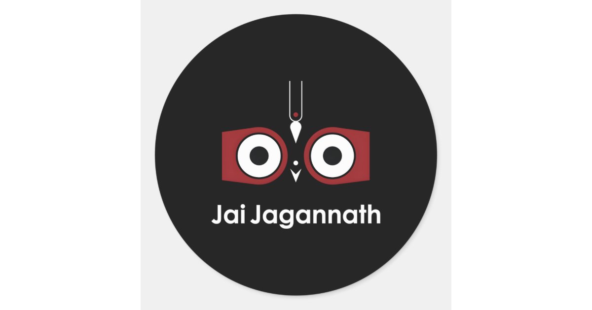 Lord Jagannath Puri Dham Hare Krishna Classic Round Sticker | Zazzle