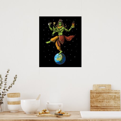 Lord Shiva Alien Poster | Zazzle