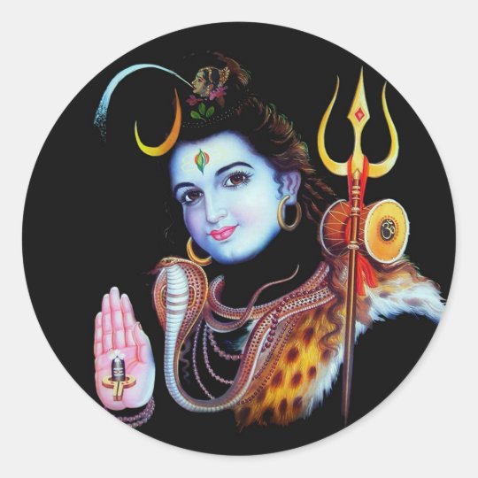 Lord Shiva Classic Round Sticker | Zazzle.com