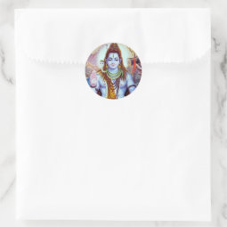 Lord Shiva Classic Round Sticker | Zazzle