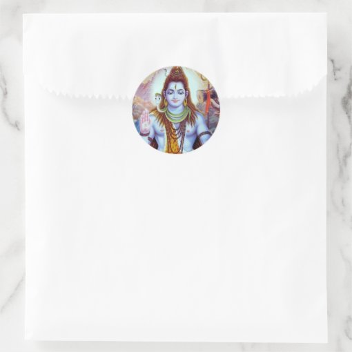 Lord Shiva Classic Round Sticker | Zazzle