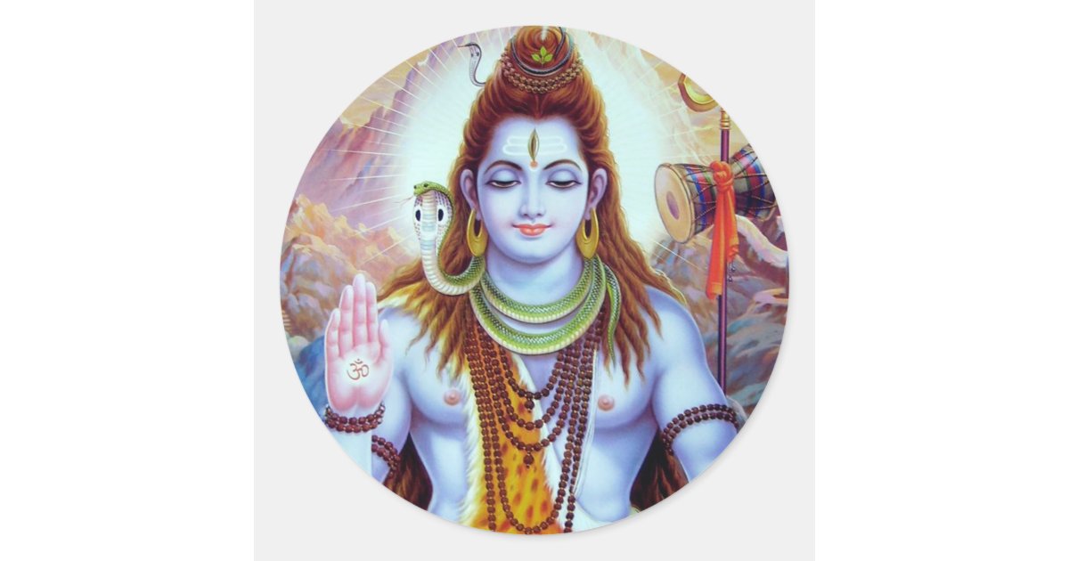 Lord Shiva Classic Round Sticker | Zazzle