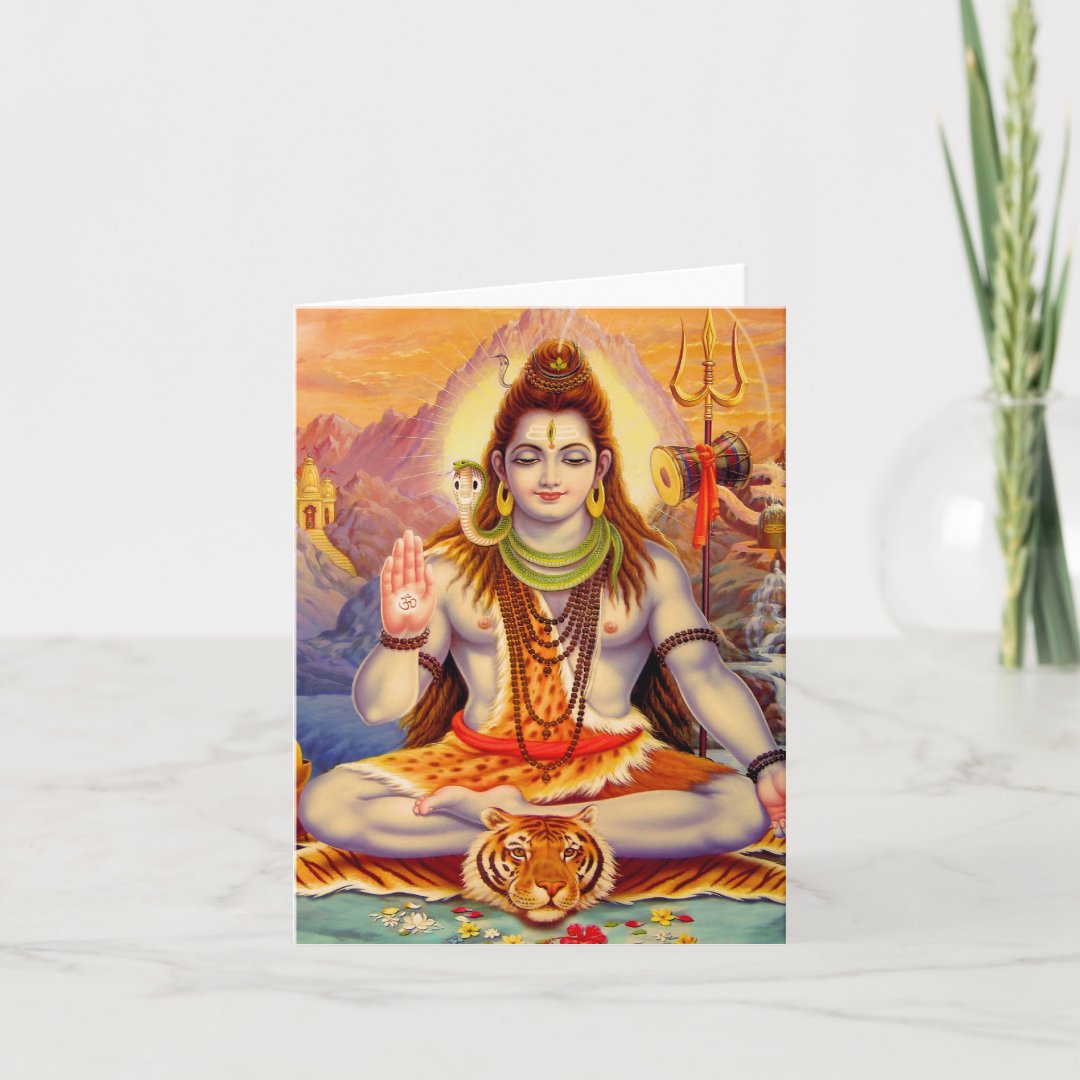Lord Shiva Meditating Card | Zazzle
