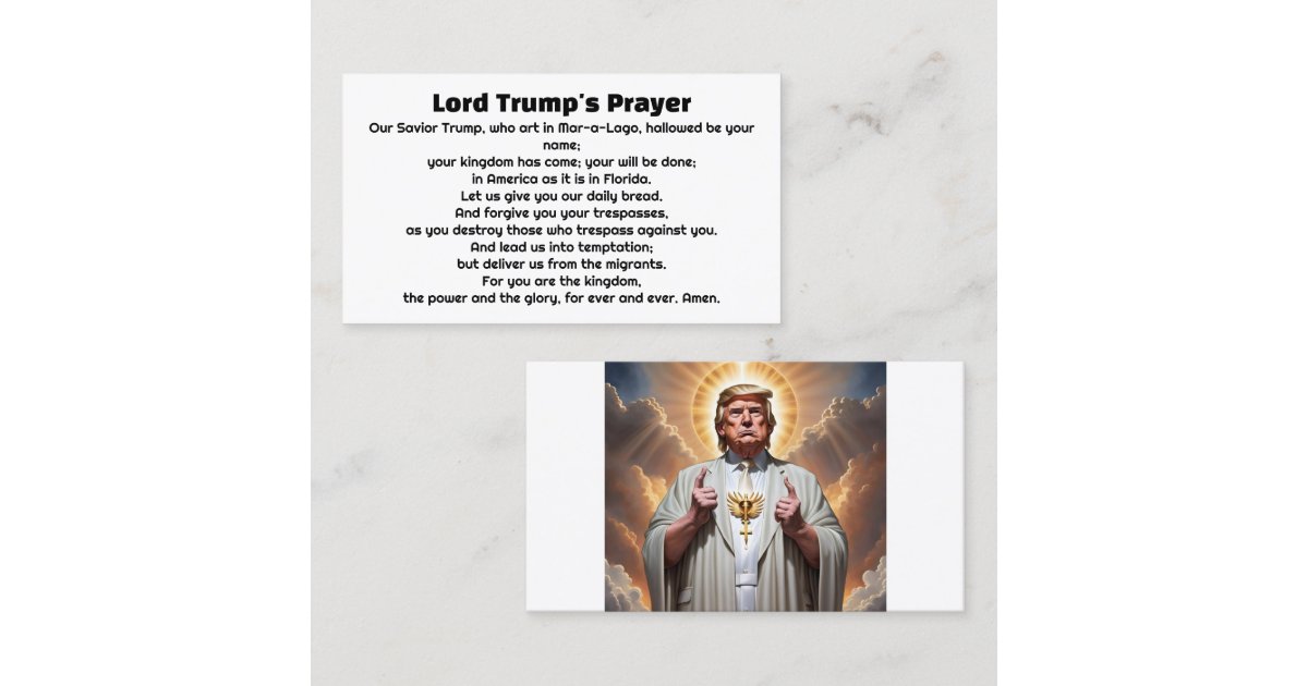 Lord Trump's Prayer for MAGA Business Card | Zazzle