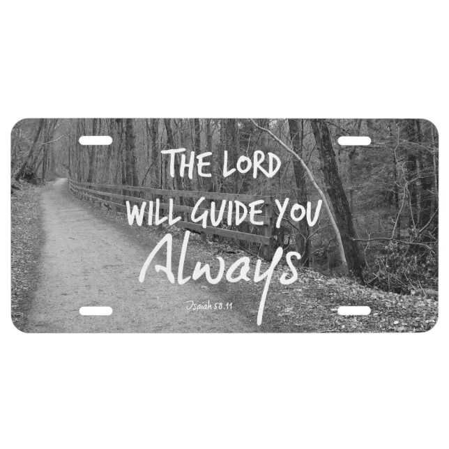 Lord will Guide You Bible Verse License Plate | Zazzle