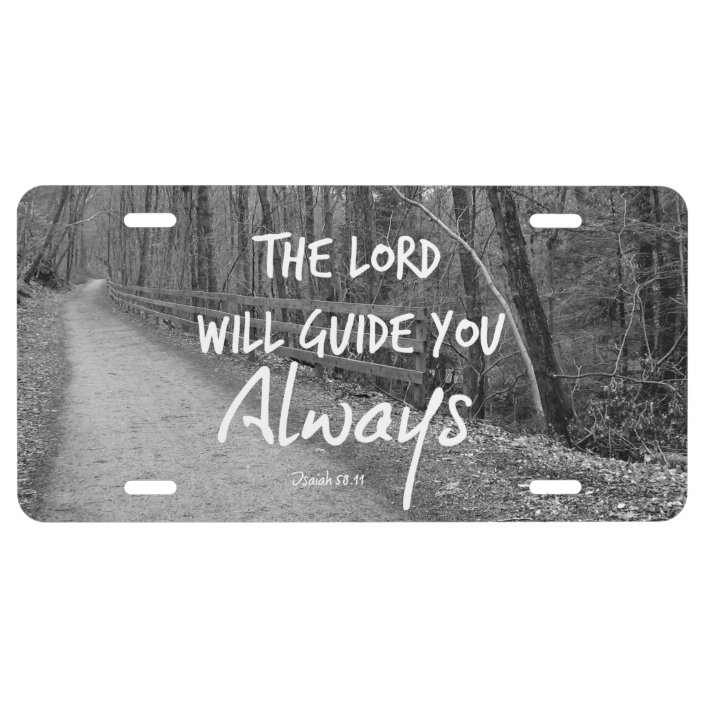 Lord will Guide You Bible Verse License Plate | Zazzle.com