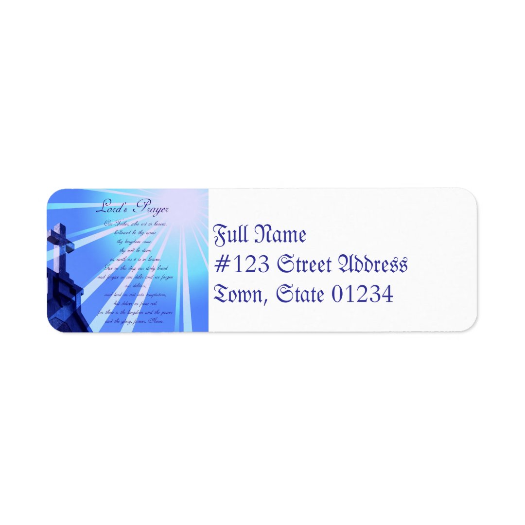 Lord's Prayer Design Address Labels | Zazzle